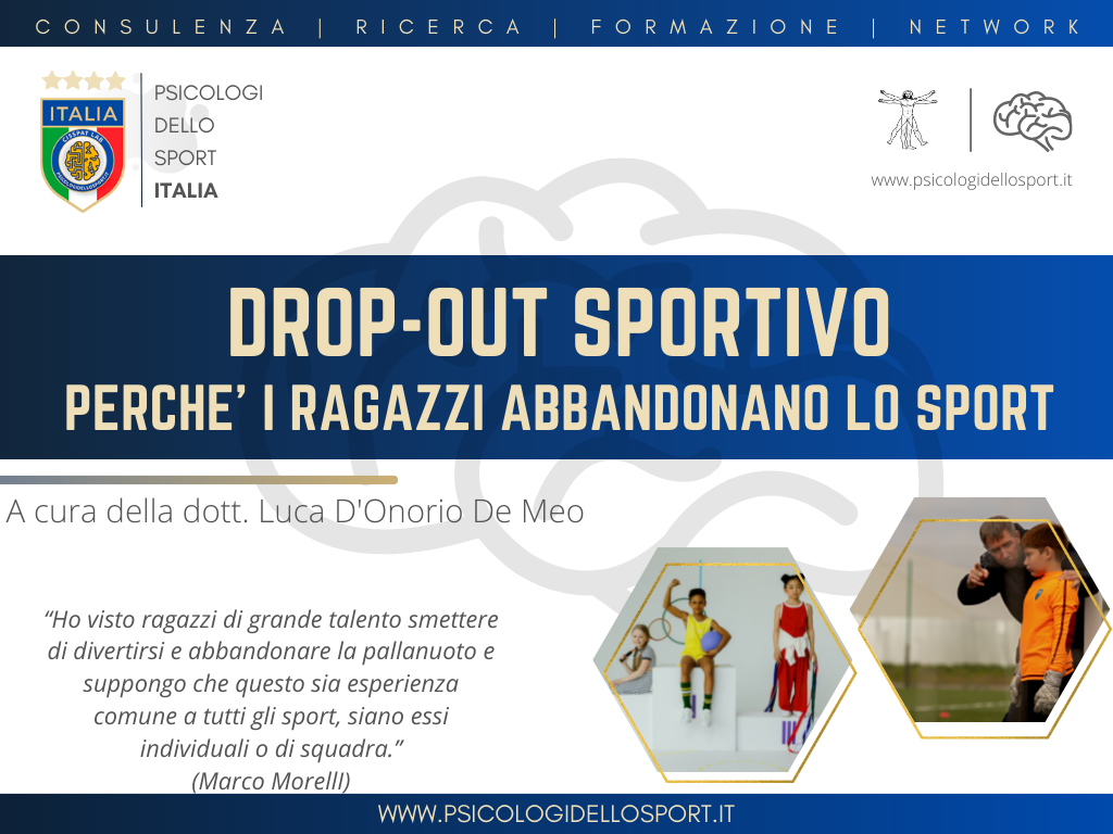 DROP-OUT SPORTIVO. Perchè i ragazzi abbandonano lo sport – Psicologi ...